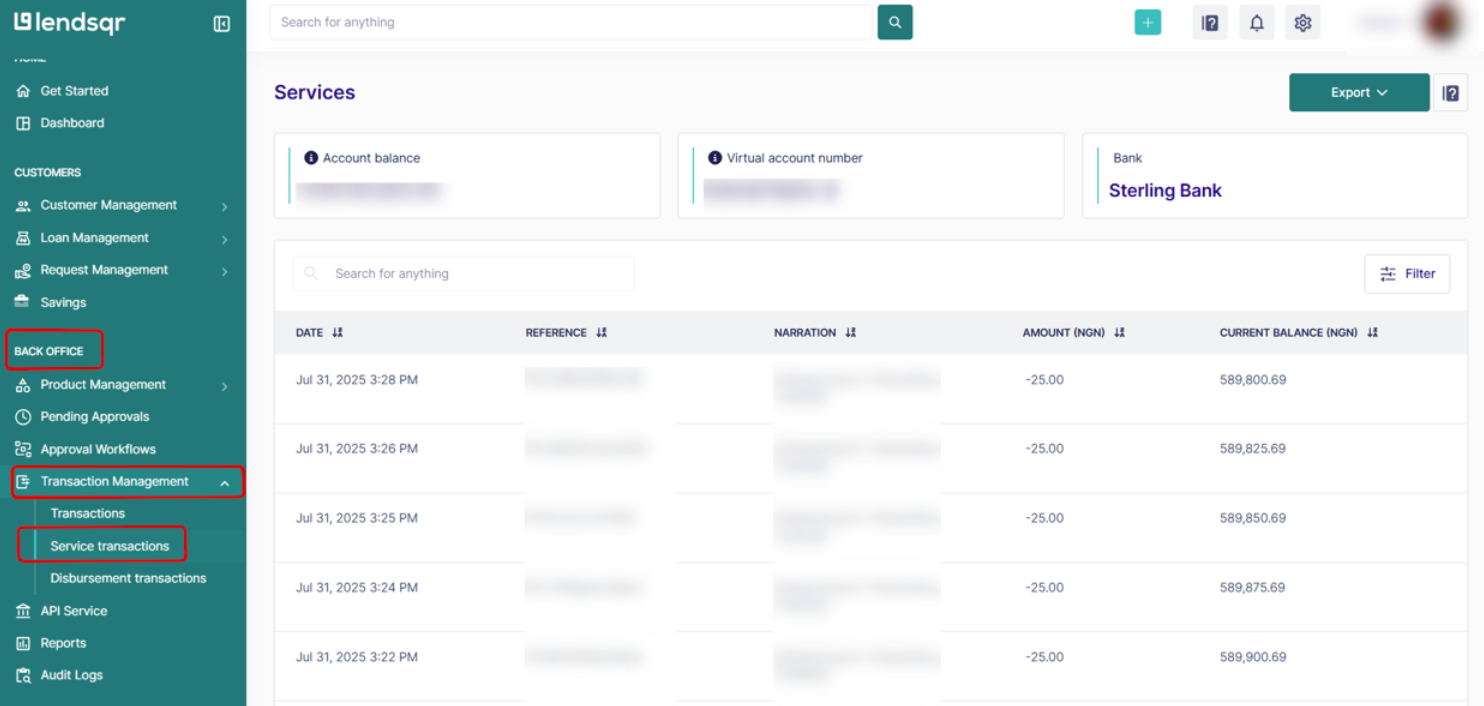 What is the difference between disbursement and service balance? - Lendsqr Documentation