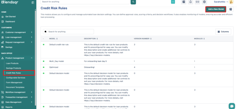 How do I create a new credit risk rule? - Lendsqr Documentation